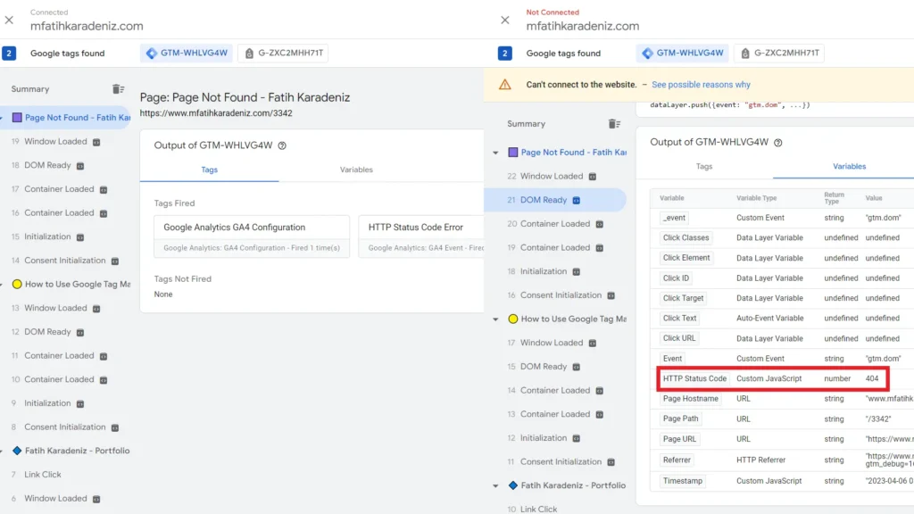 How to Track HTTP Error Codes Using Google Tag Manager?